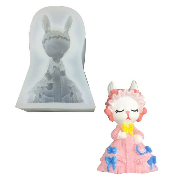 3D Cute Sophie Rabbit Shape Candle Silicone Mold Gypsum Epoxy Resin ...