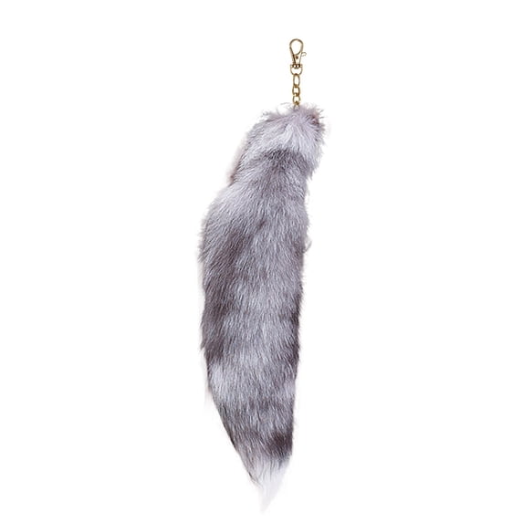 3D Cute Tail Keychain Pendant Women Key Ring Holder Pompoms Key Chains ...