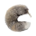 3D Cute Tail Keychain Pendant Women Key Ring Holder Pompoms Key Chains ...