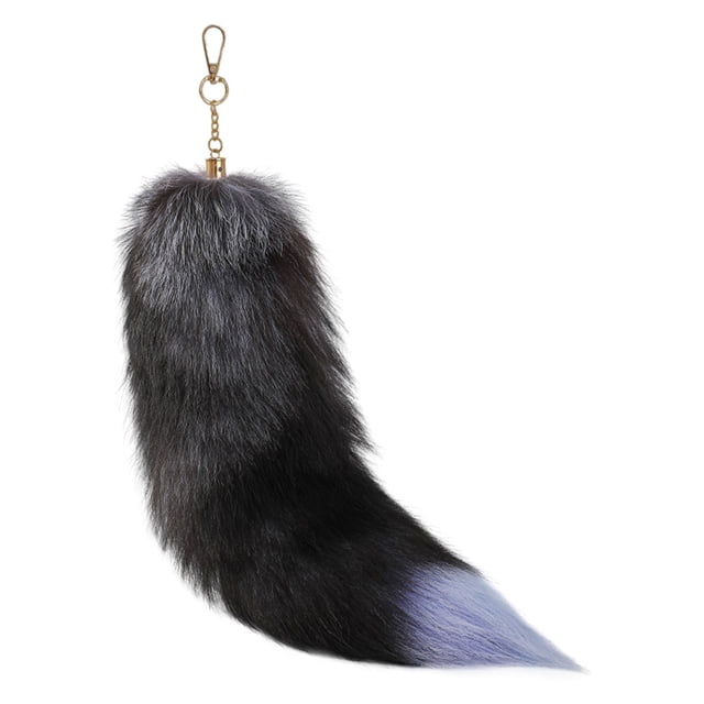 3D Cute Tail Keychain Pendant for Women Fashionable Furry Animal Tail ...