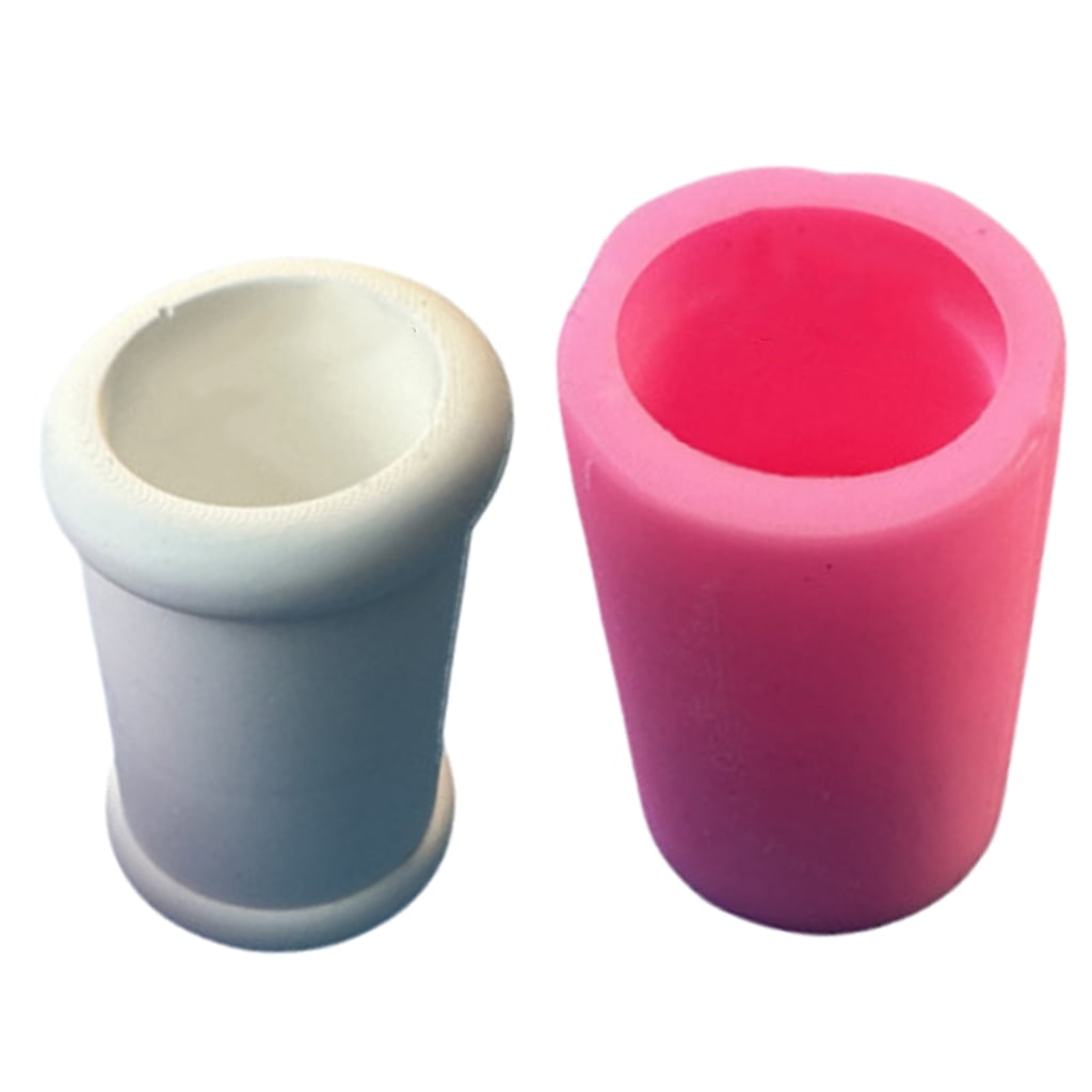 3D Cylinder Candlestick Silicone Mold Handmade Tealight Candle Holder ...