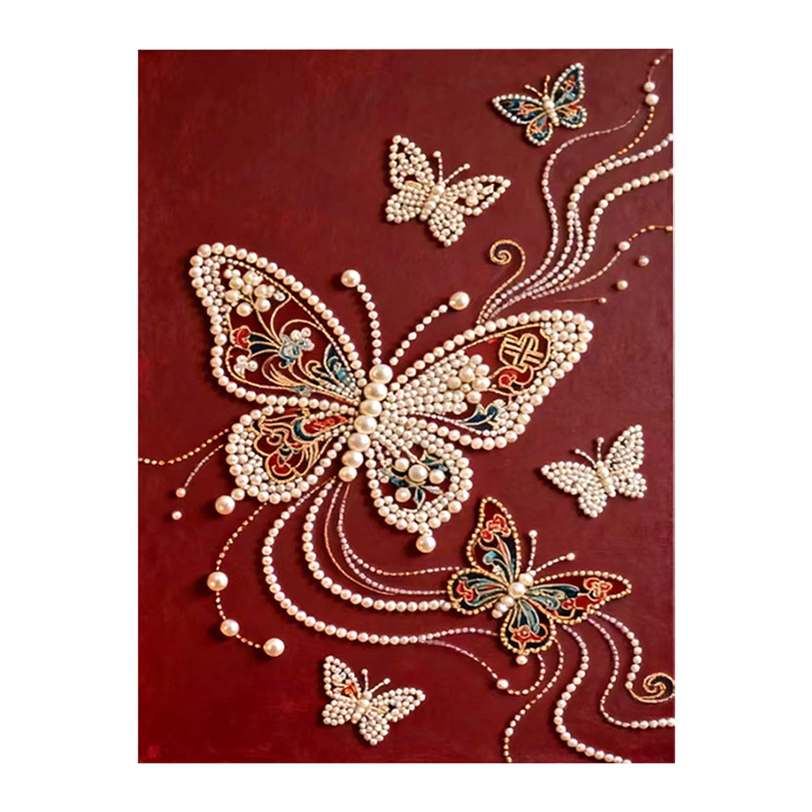 3D DIY Pearl Painting Kits Round Pearl Dots, Partial Drill Gem Dot Art ...