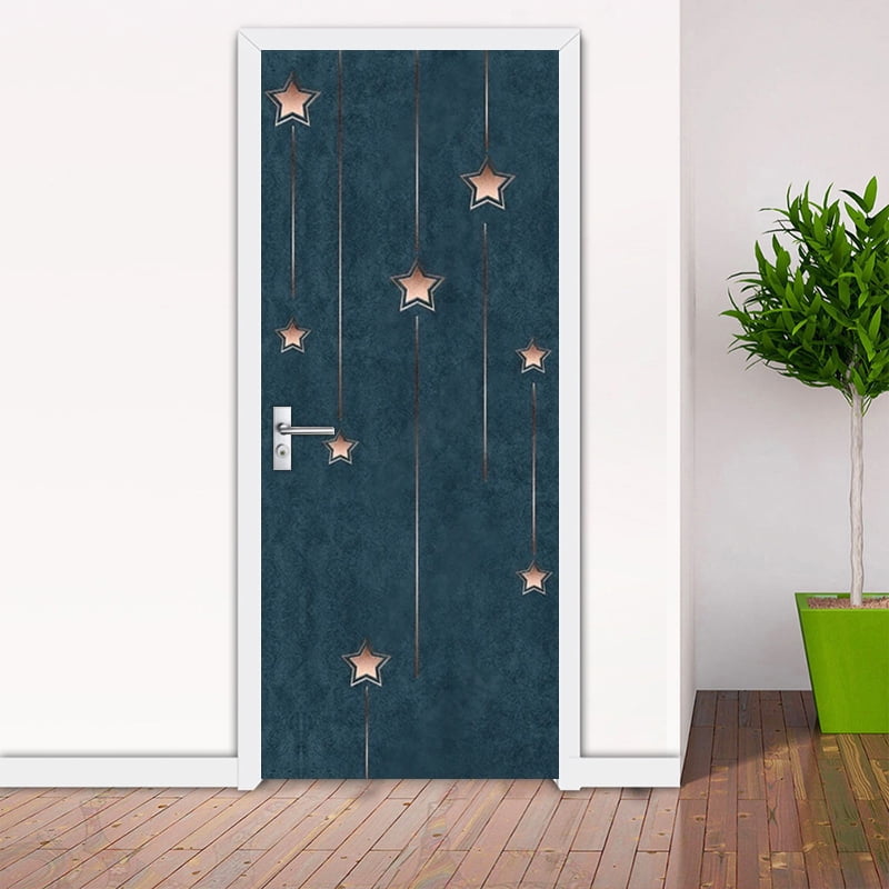 3D DIY Removable Door Sticker For Bedroom Living Room Self-adhesive ...