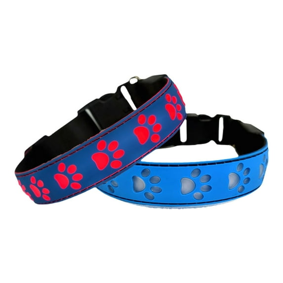 【3D Dazzling Dog 】USB Charging Pet Light Collar | LED Night Walking Dog ...