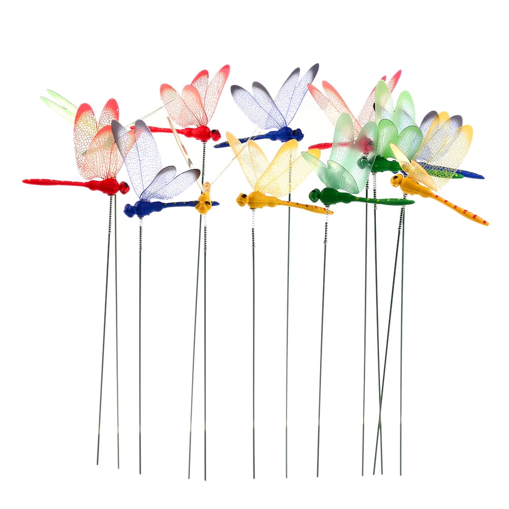 3D Decorative Dragonfly Garden Stakes Dragonflies Garden Decorations ...