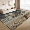 3D Desert Area Rugs, Cracked Earth Landscape Carpet, Washable Non Slip ...