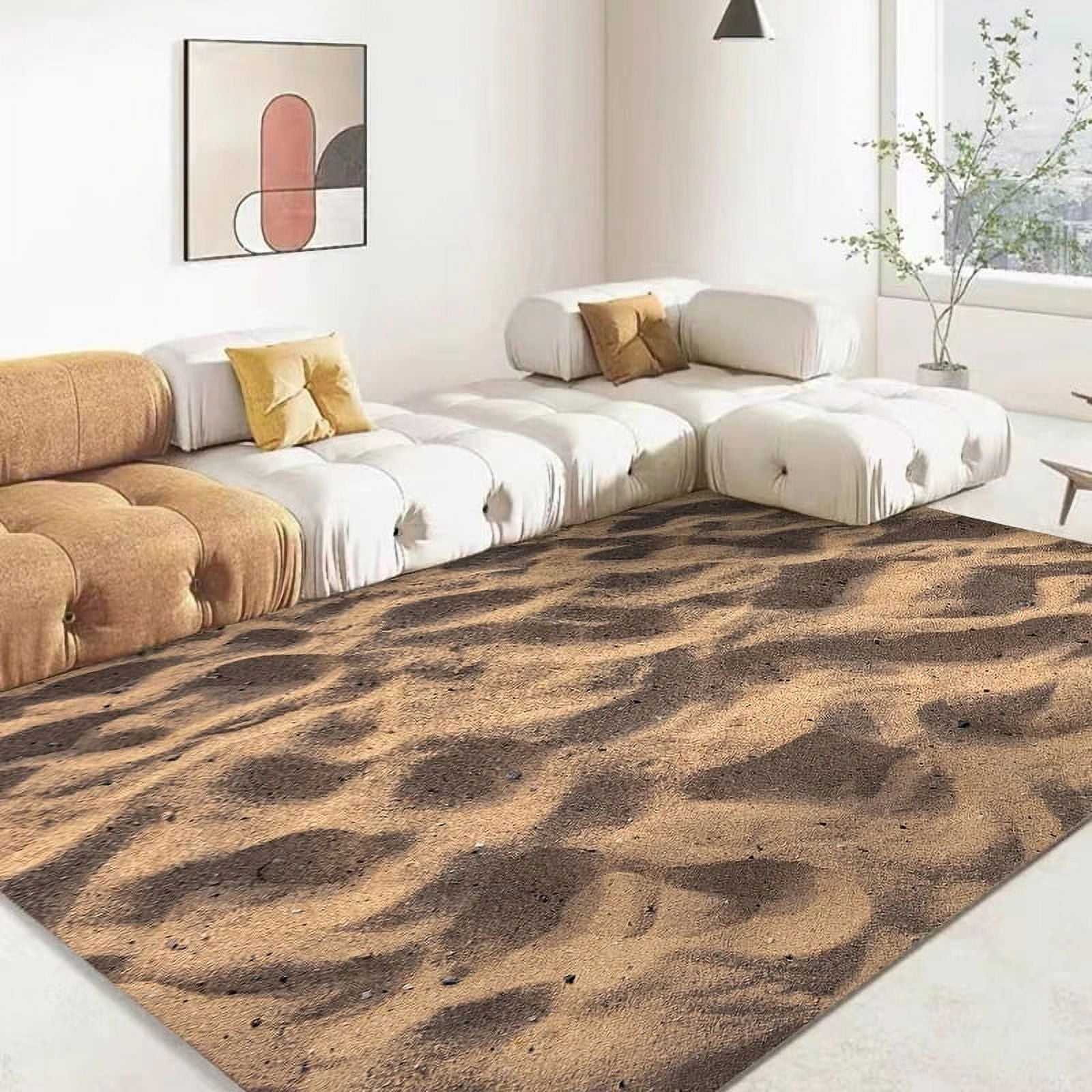 3D Desert Sand Carpet for Living Room Bedroom Large Area Printed Rugs ...