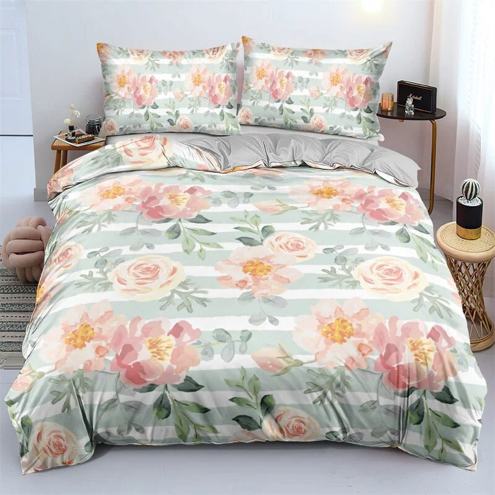 3D Design Flower Duvet Cover Sets Floral Print Bedding Set Bedroom ...