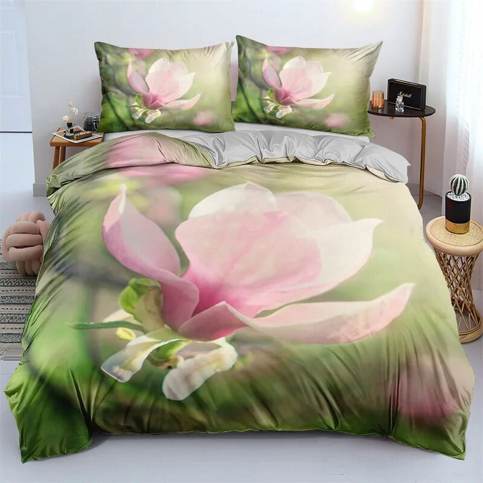 3D Design Flower Duvet Cover Sets King Twin Size Floral Print Bedding ...