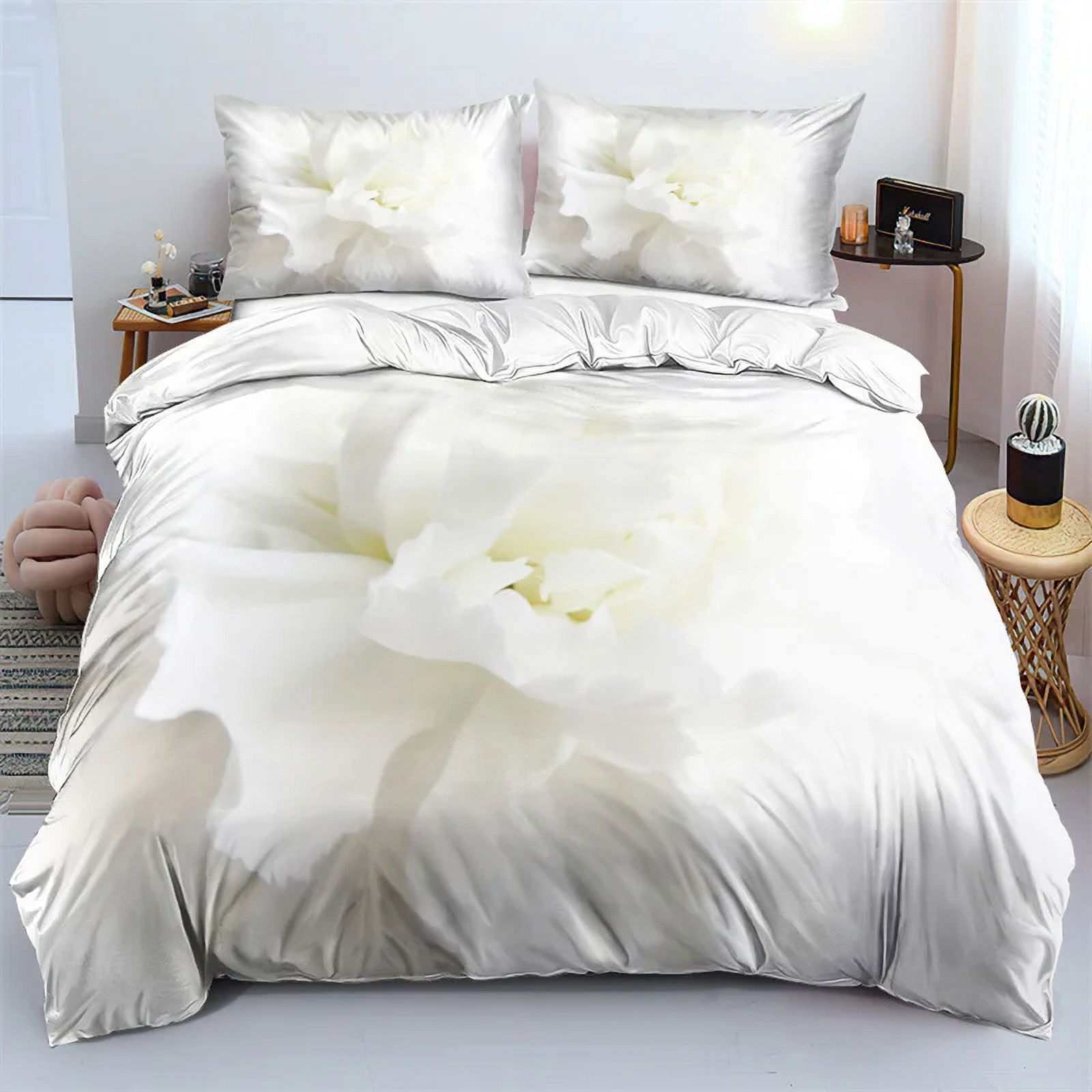 3D Design Flower Duvet Cover Sets King Twin Size Floral Print Bedding ...