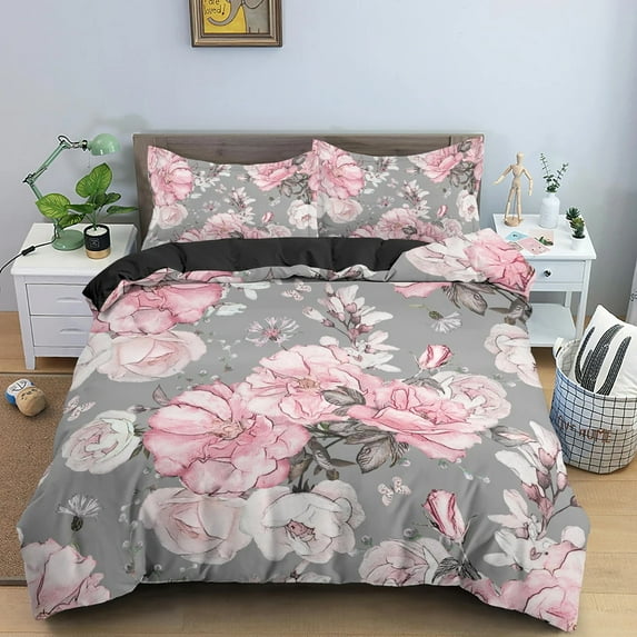 3D Design Flowers Duvet Cover Floral Bedding Set Comforter Cover ...