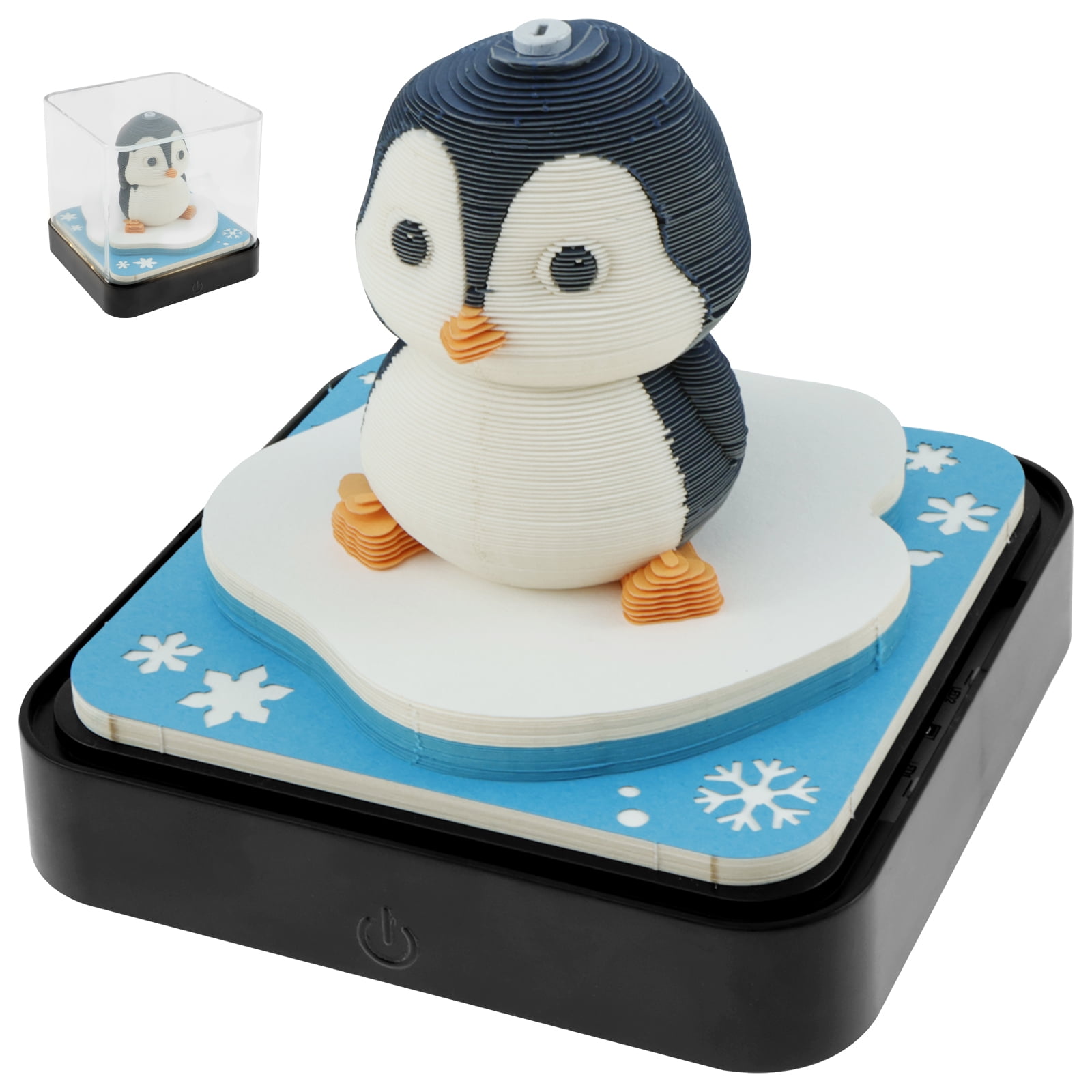 3D Desk Note Pad Stereo Penguin Memo Pad Tear-Away Calendar Non-stick ...