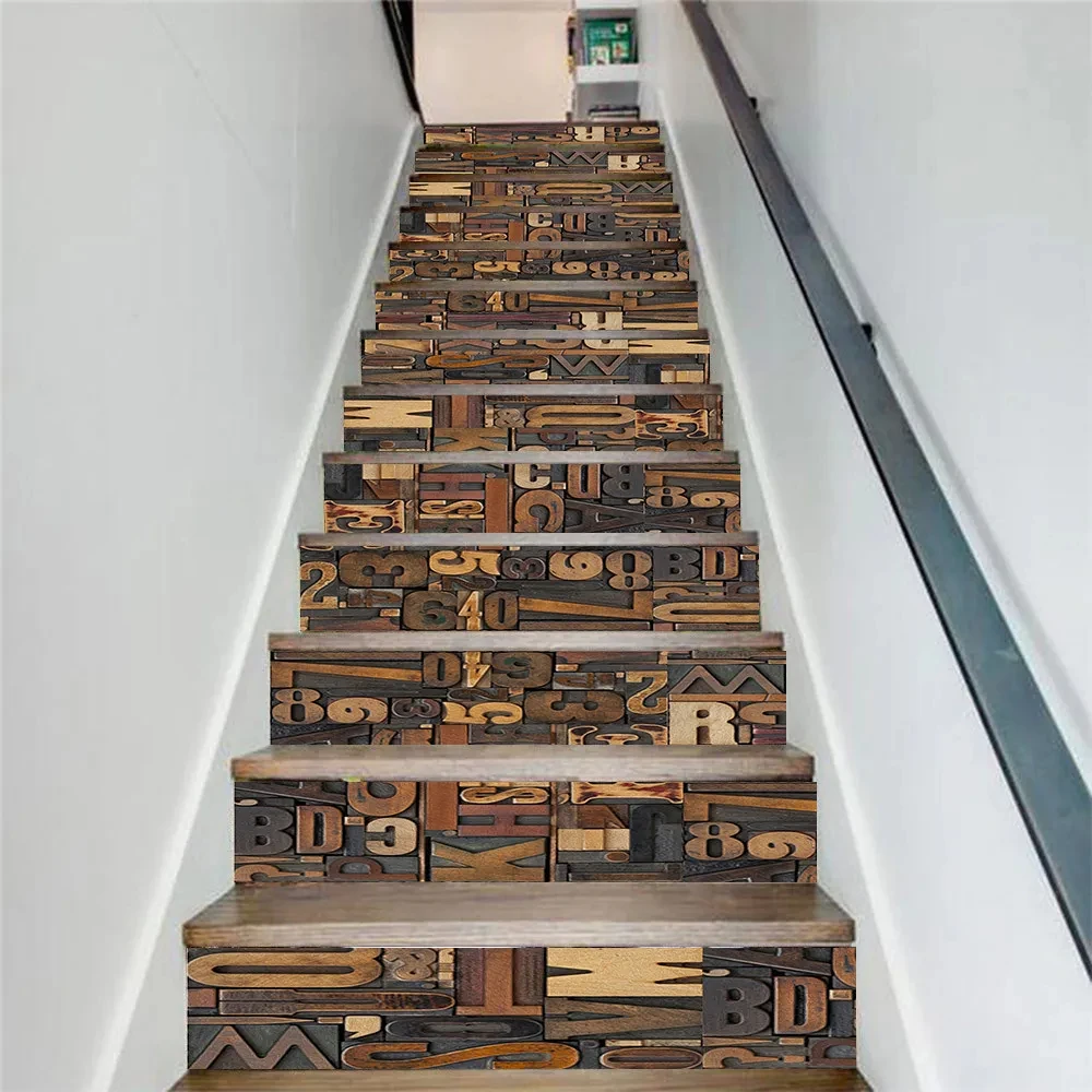 3D Detachable Staircase Sticker PVC Waterproof Self-adhesive Staircase ...