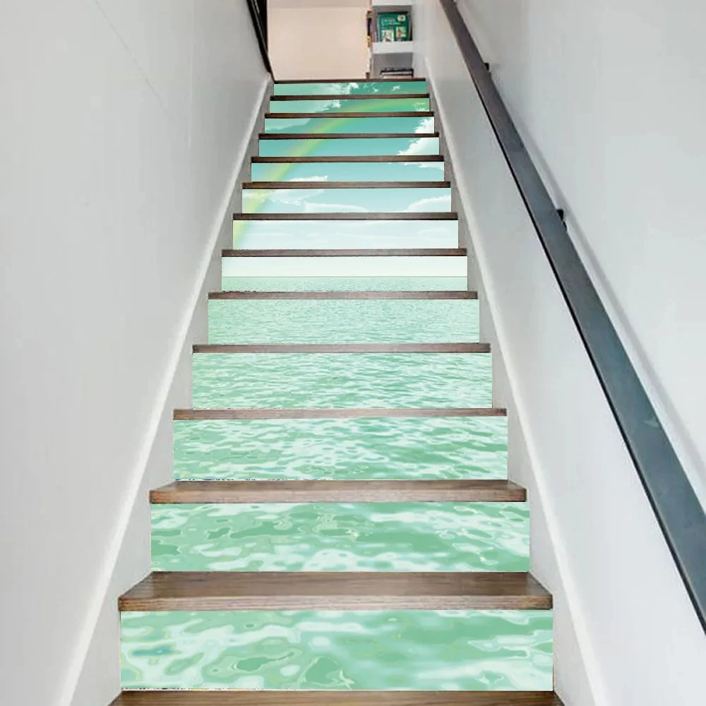 3D Detachable Staircase Sticker PVC Waterproof Self-adhesive Staircase ...