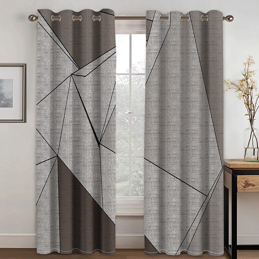 3D Digital Print Geometric Pattern Curtains For Bedroom Kids Boy ...