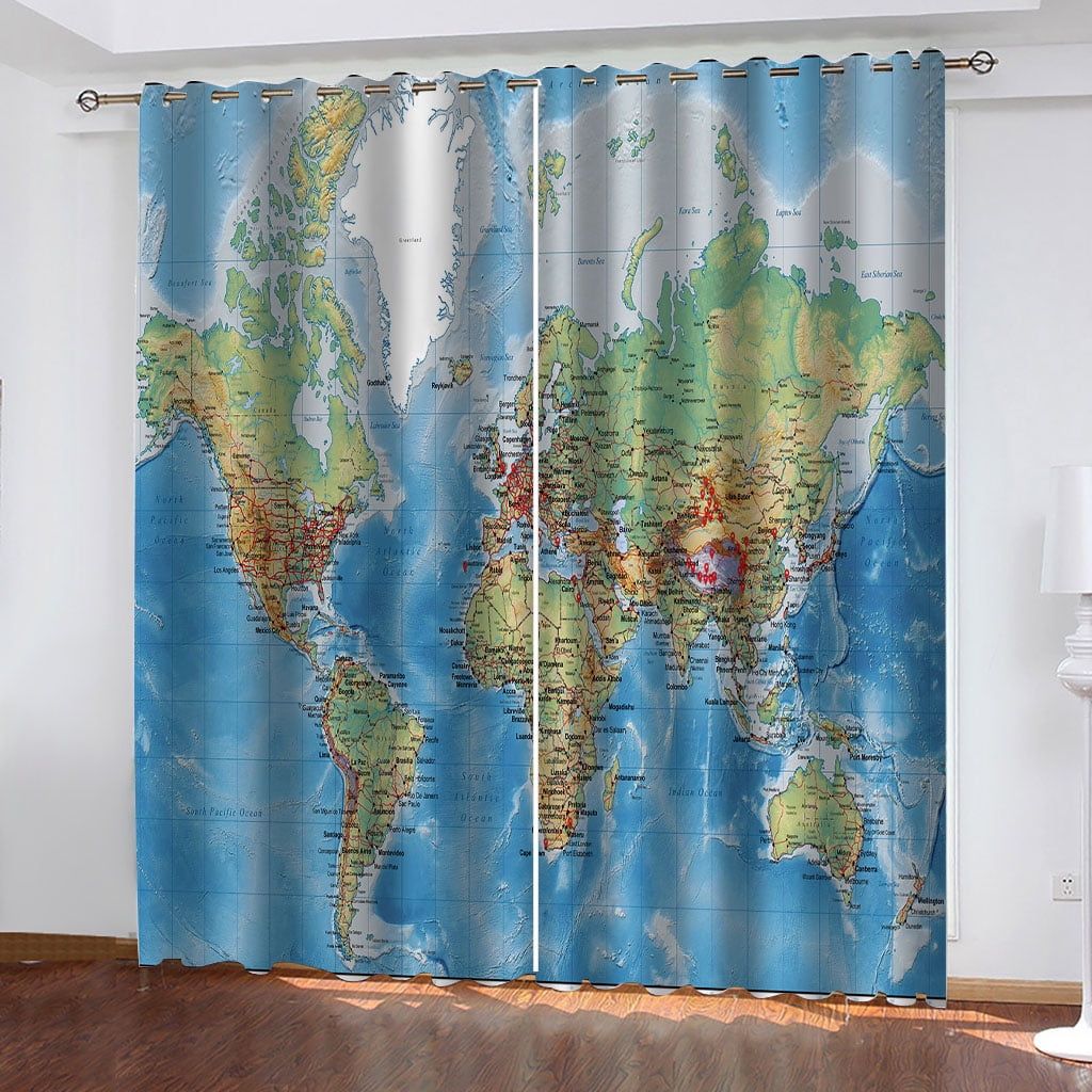 3D Digital Print Geometric Pattern Curtains For Bedroom Kids Boy ...