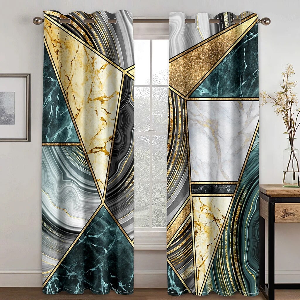 3D Digital Print Geometric Pattern Curtains For Bedroom Kids Boy ...