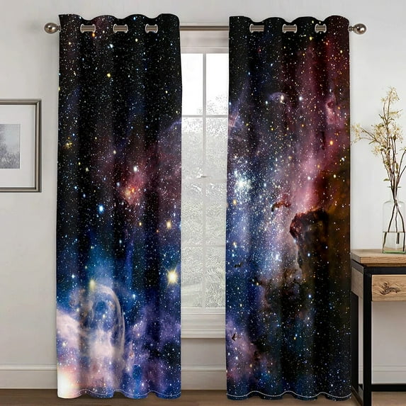 3D Digital Print Star Curtains For Living Room Bedroom Personality ...