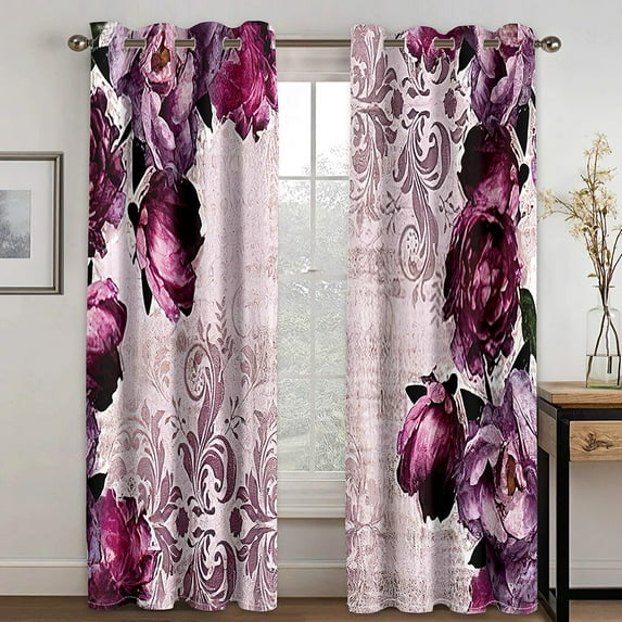 3D Digital Printed Polyester Fabric Curtains for Living Room BedRoom ...