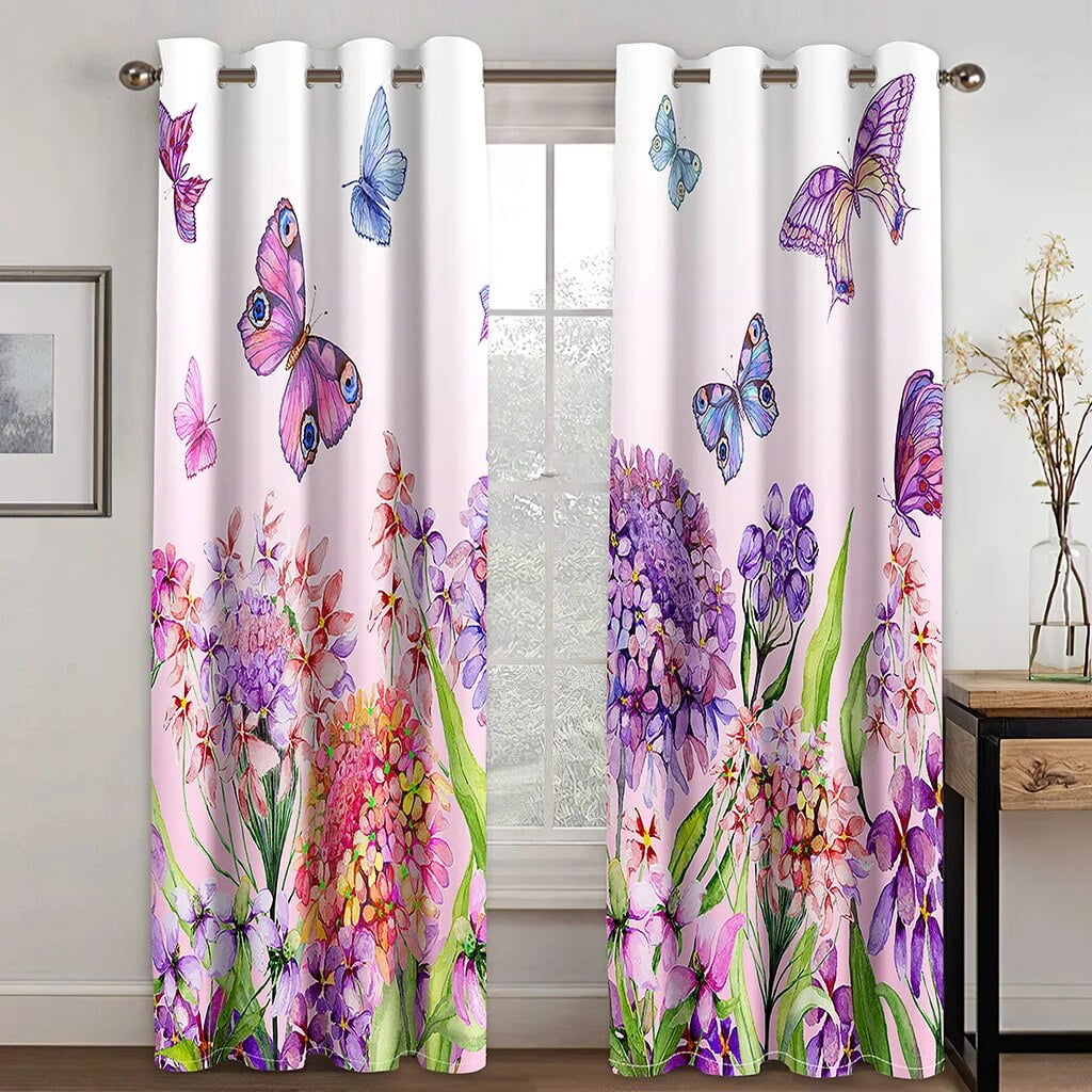 3D Digital Printed Polyester Fabric Curtains for Living Room BedRoom ...