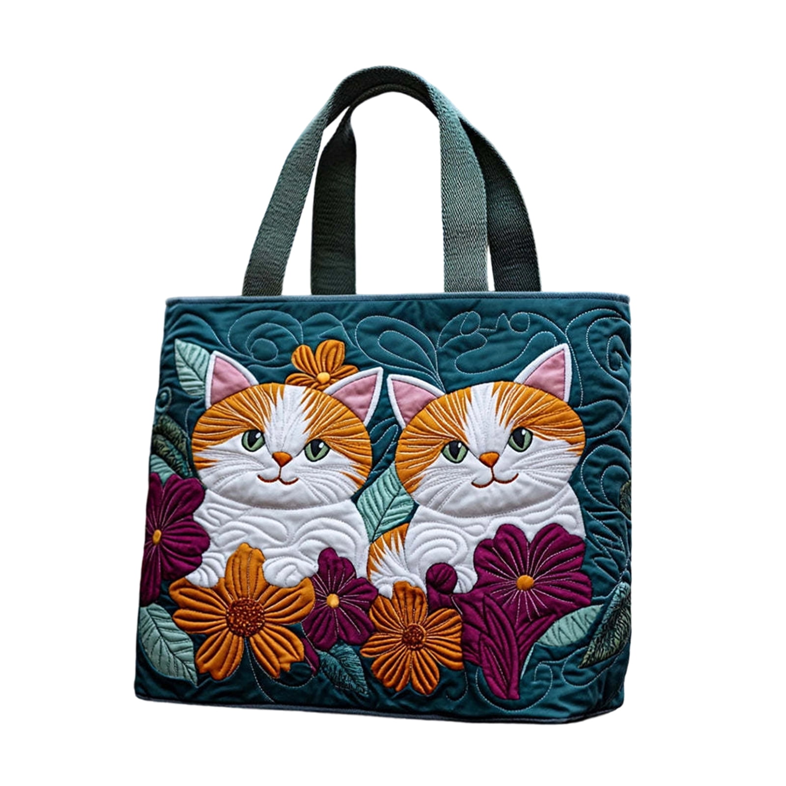 3D Digital Printing Handbag With Personalized Floral Design Cotton Bag ...