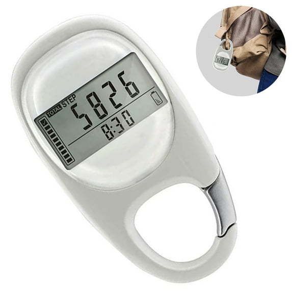 3D Digital Simple Walking Distance Clip on Pedometer Step Counter with ...