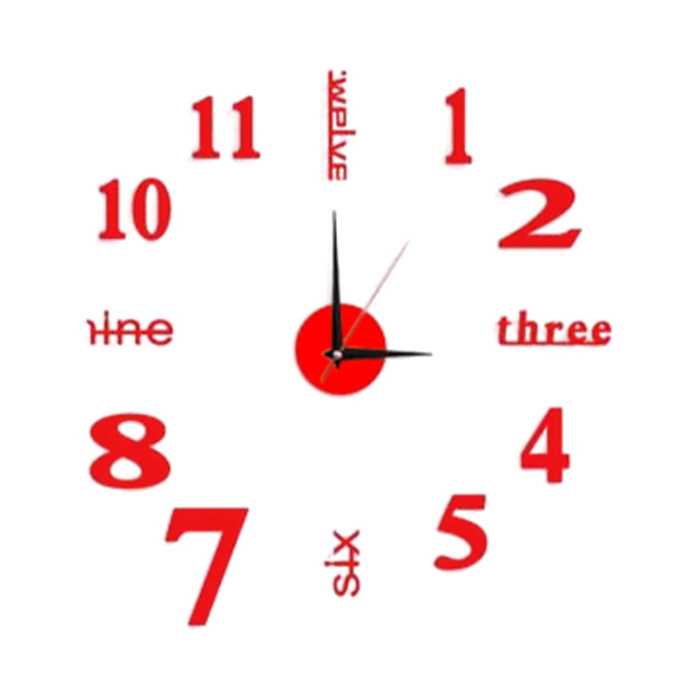 3D Dimensional Clock, DIY 3D Wall Clock, Living Room Office Decorations ...