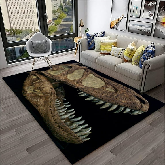 3D Dinosaur Animal Fossil Series Carpet HD Rug for Home Living Room ...