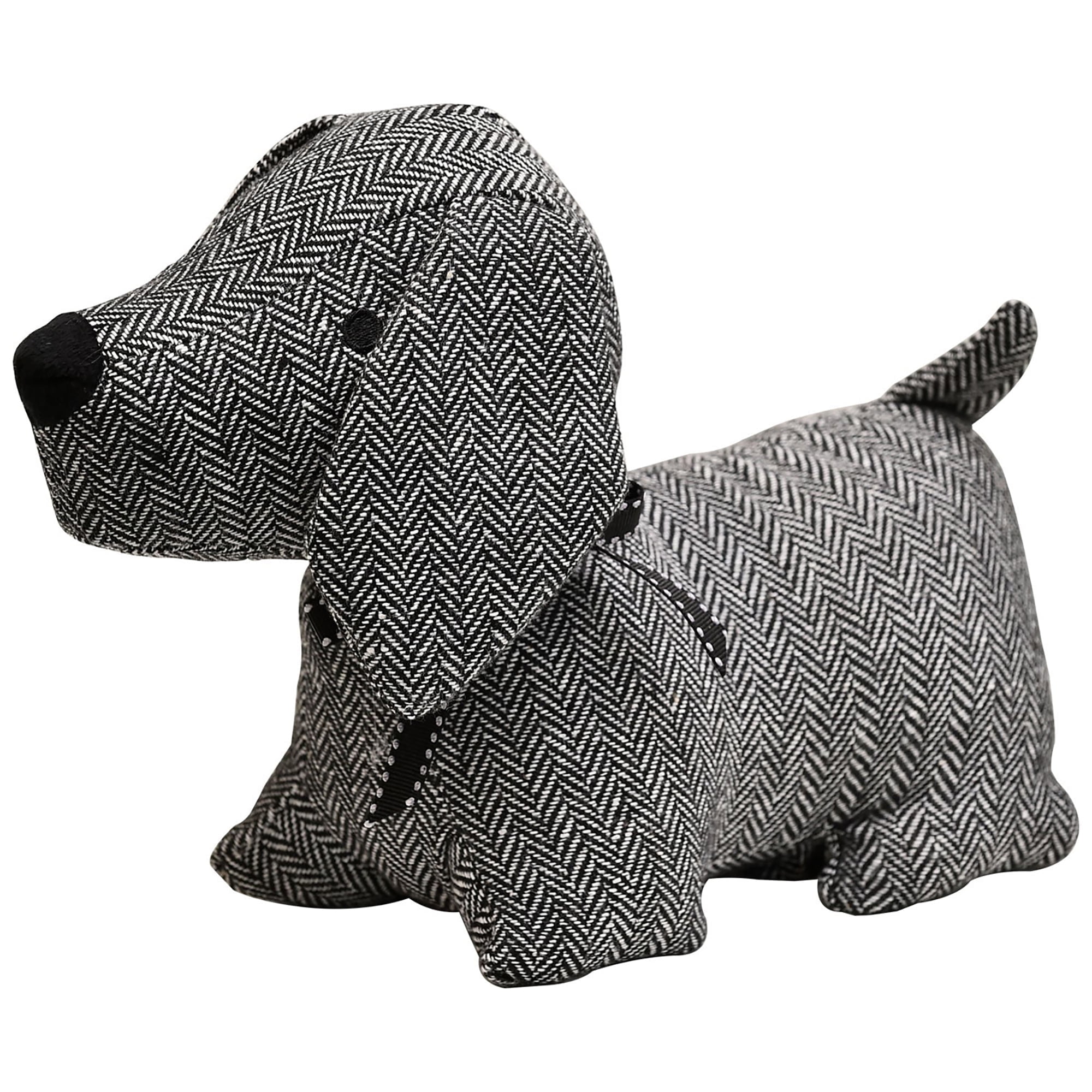 3D Dog Fabric Weighted Bag Door Stop 2.3 lbs Black White - Walmart.com