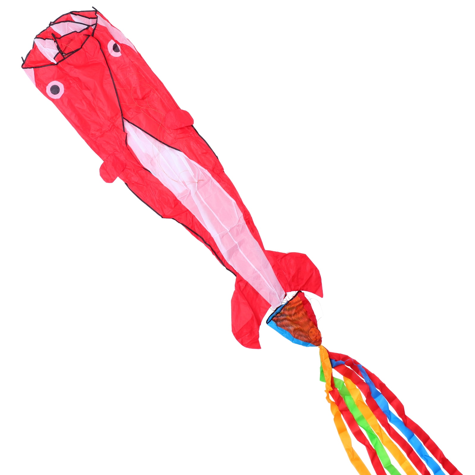 3D Dolphin Frameless Kite Parafoil Kite Easy Flyer Kite Play Toy (Red ...