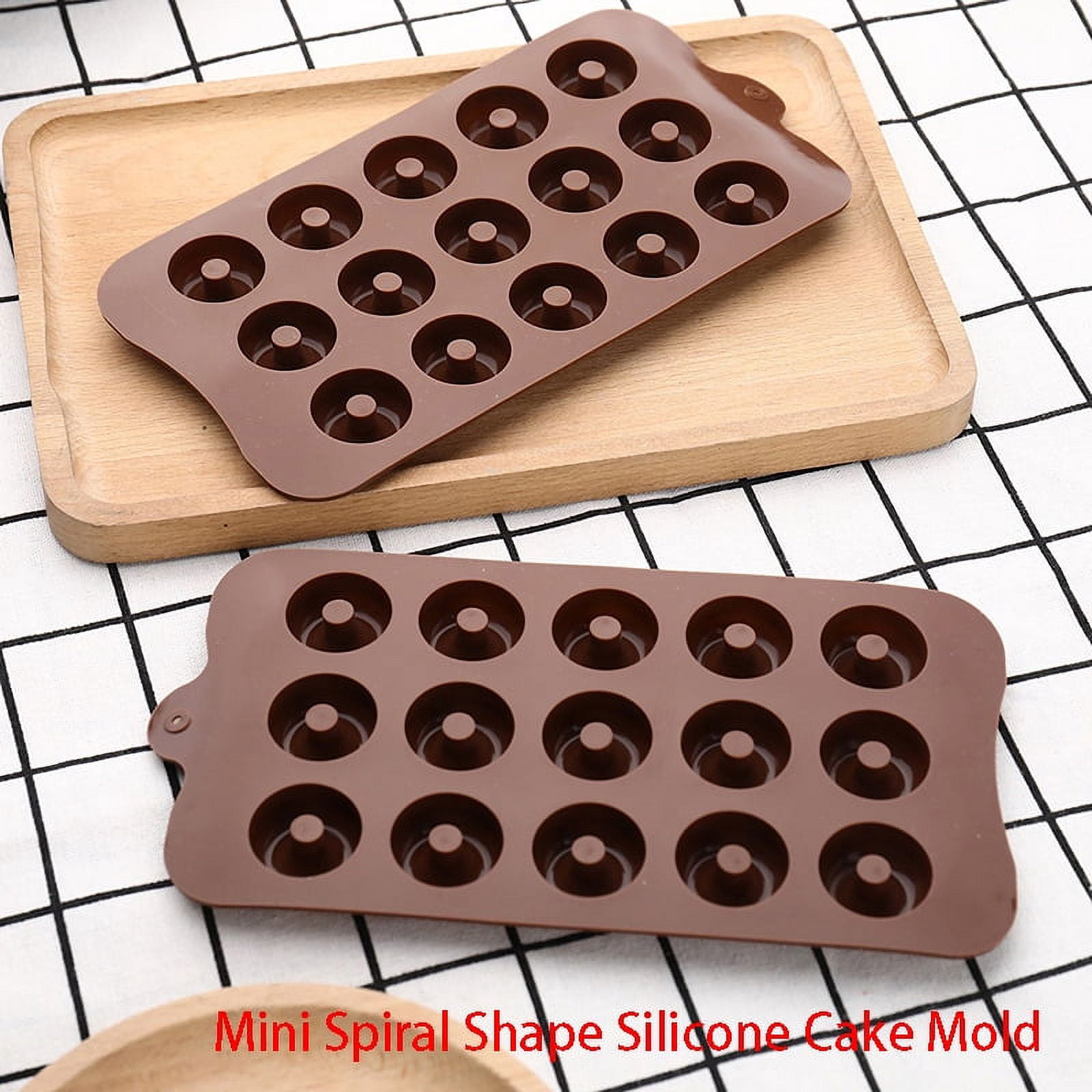 3D Donut Silicone Gummy Mold 15 Cavity Donut Ring Maker Mold Kitchen ...