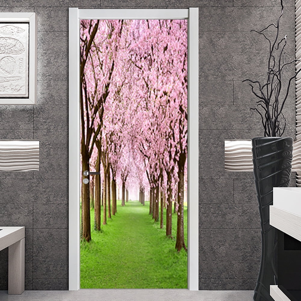 3D Door Decal Abstract Cubism Art Abstract Door Removable Adhesive PVC ...