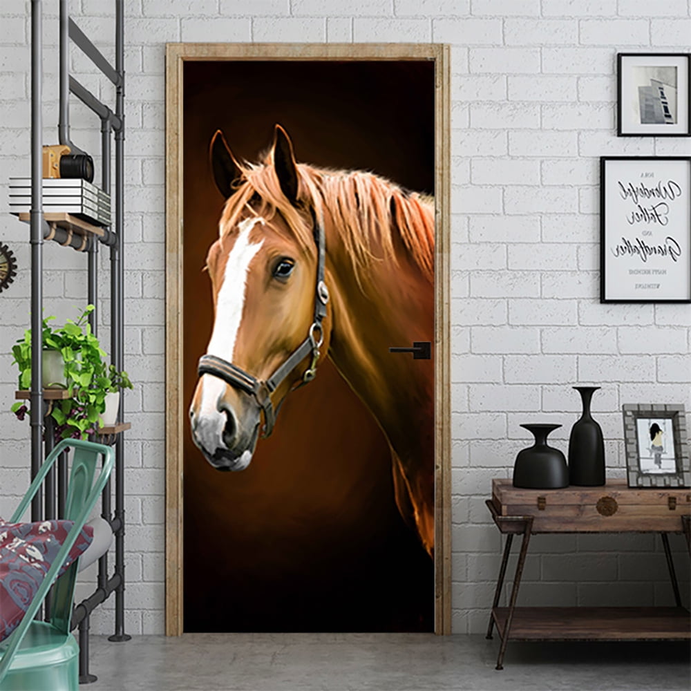 3D Door Decal Abstract Cubism Art Abstract Door Removable Adhesive PVC ...