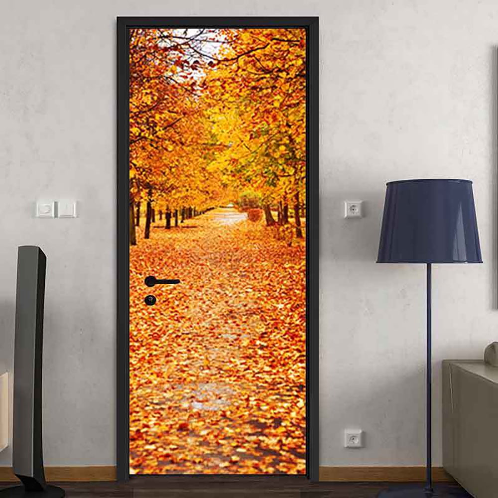 3D Door Decal Abstract Cubism Art Abstract Door Removable Adhesive PVC ...