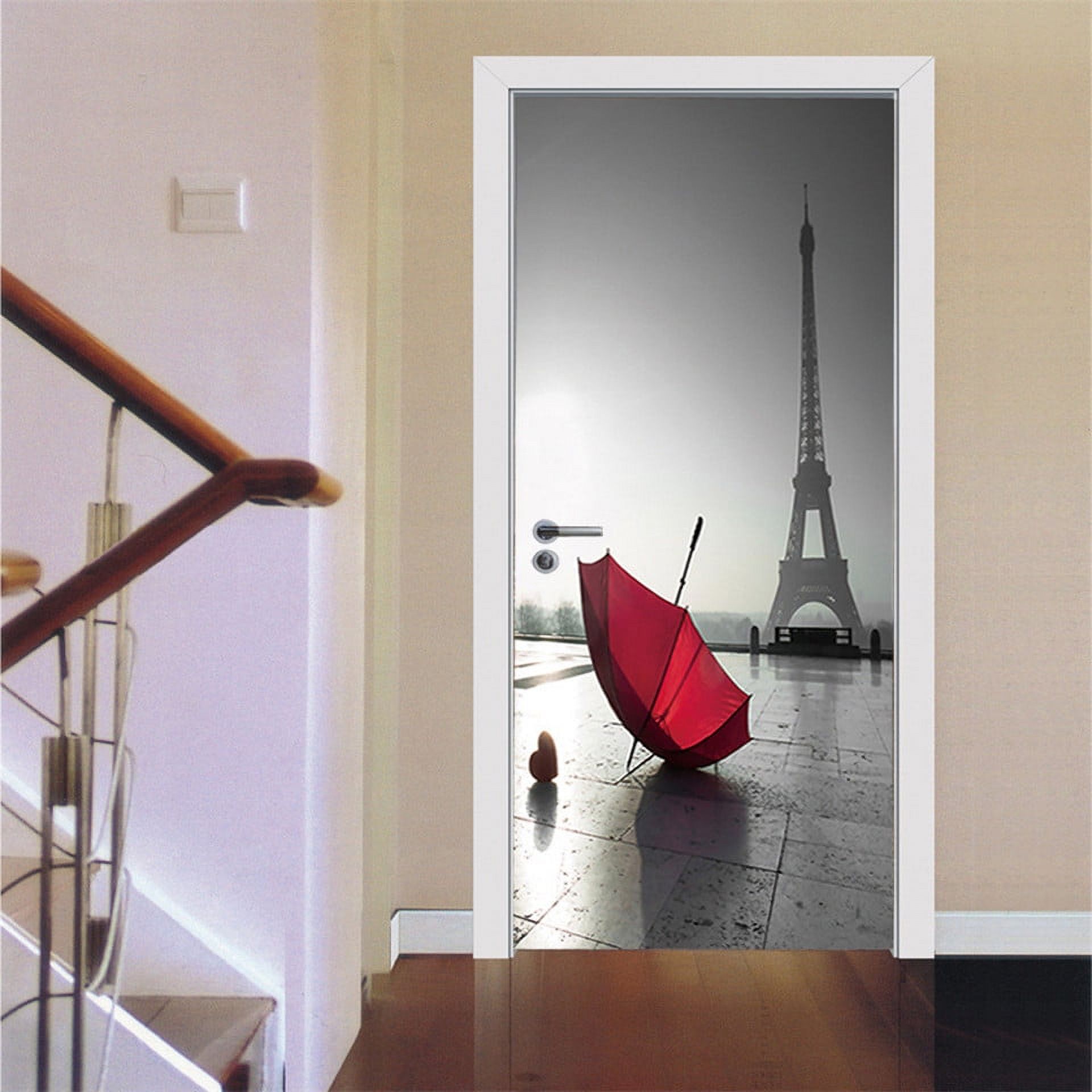 3D Door Sticker Natur Adhesive Waterproof Wallpaper for Doors DIY Mural ...
