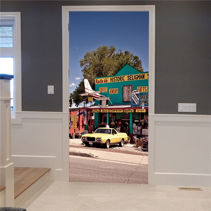 3D Door Sticker PVC DIY deursticker Peel and Stick Wallpaper for Doors ...