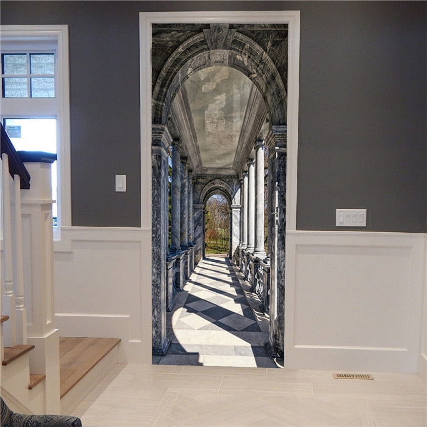 3D Door Sticker PVC DIY deursticker Peel and Stick Wallpaper for Doors ...