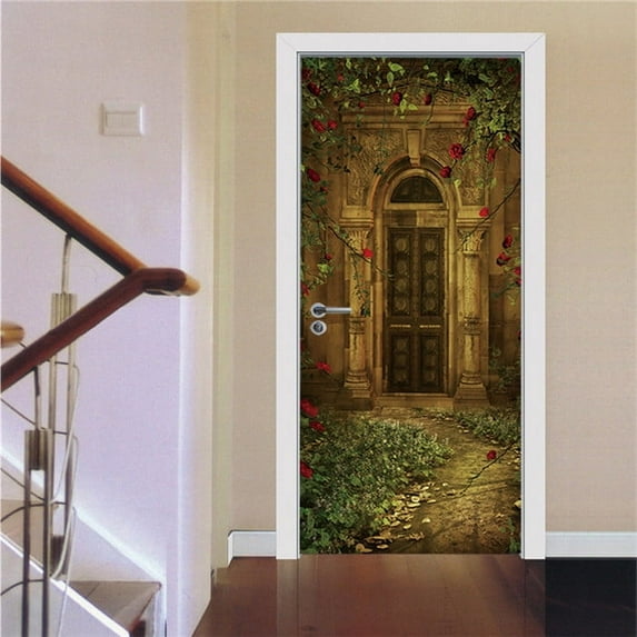 3D Door Sticker PVC DIY deursticker Peel and Stick Wallpaper for Doors ...