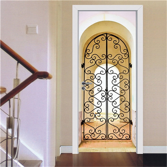 3D Door Sticker PVC DIY deursticker Peel and Stick Wallpaper for Doors ...