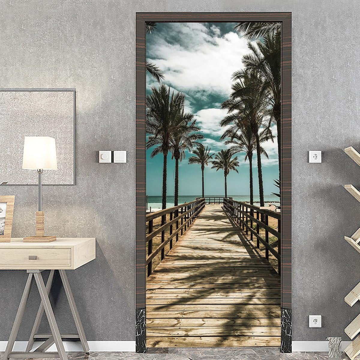 3D Door Sticker Peel and Stick Murals Removable self-Adhesive Door ...