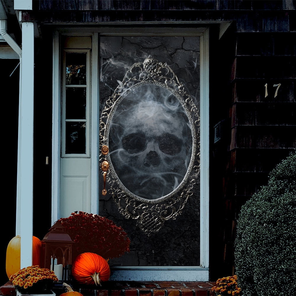 3D Door Sticker Refrigerator Stickers PVC removable Halloween Front ...