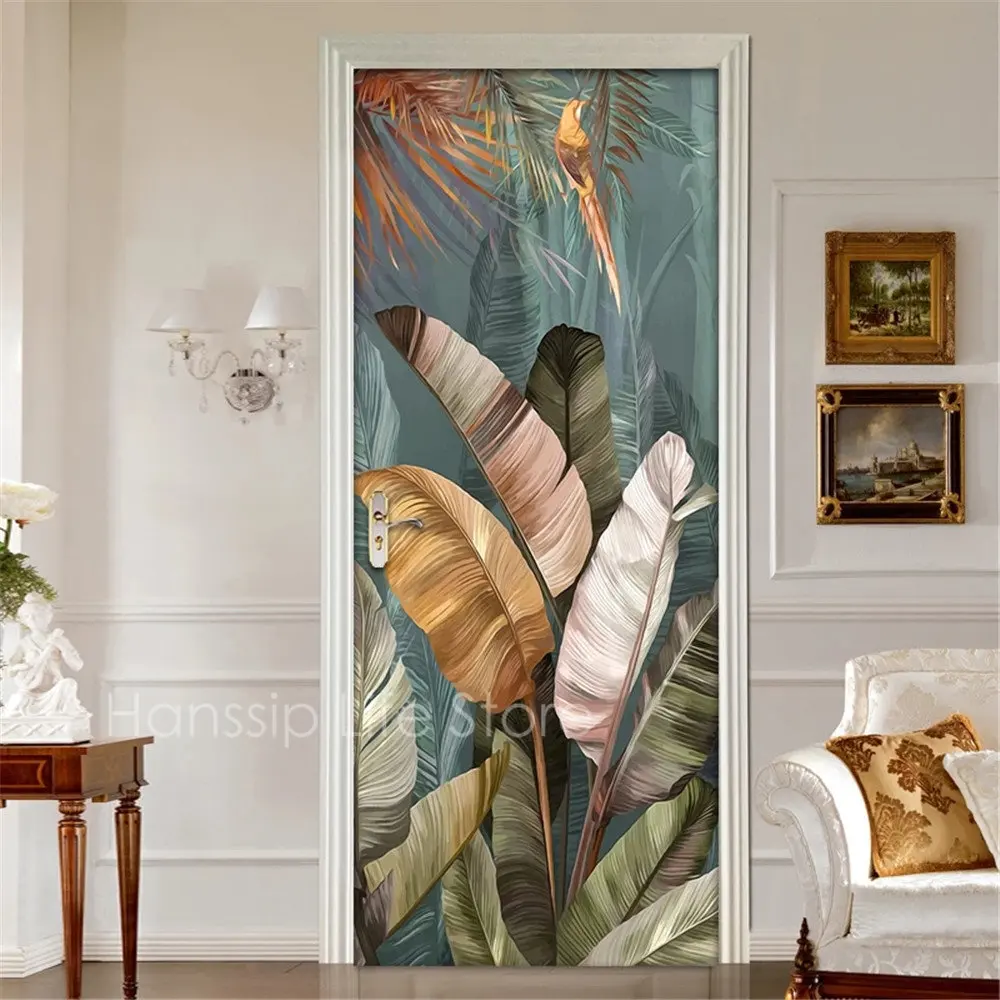 3D Door Sticker Symmetrical Design Poster Self-adhesive PVC Art ...