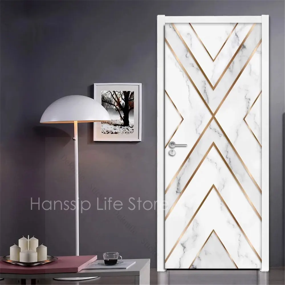 3D Door Sticker Symmetrical Design Poster Self-adhesive PVC Art ...