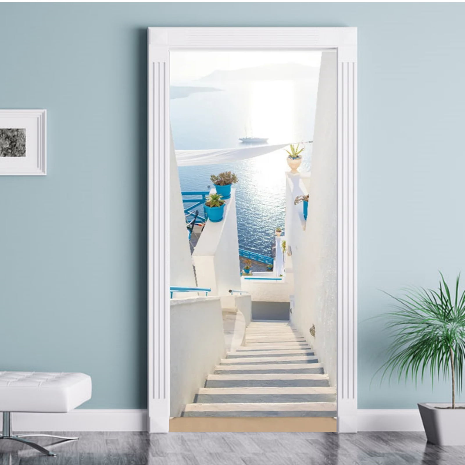 3D Door Sticker Wallpaper Murals Peel and Stick Removable PVC Decals ...
