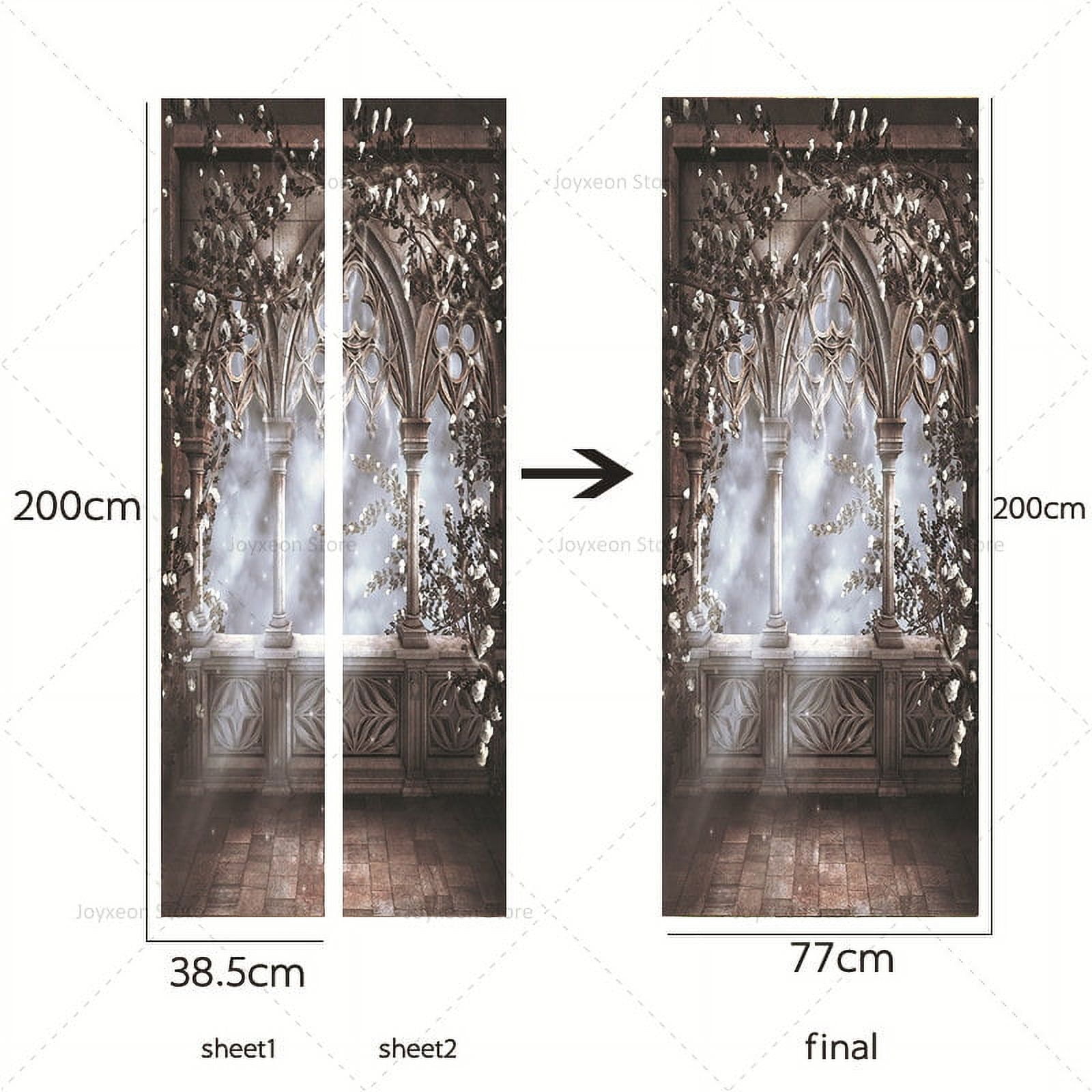 3D Door Stickers European Architectural Poster Self-adhesive PVC ...