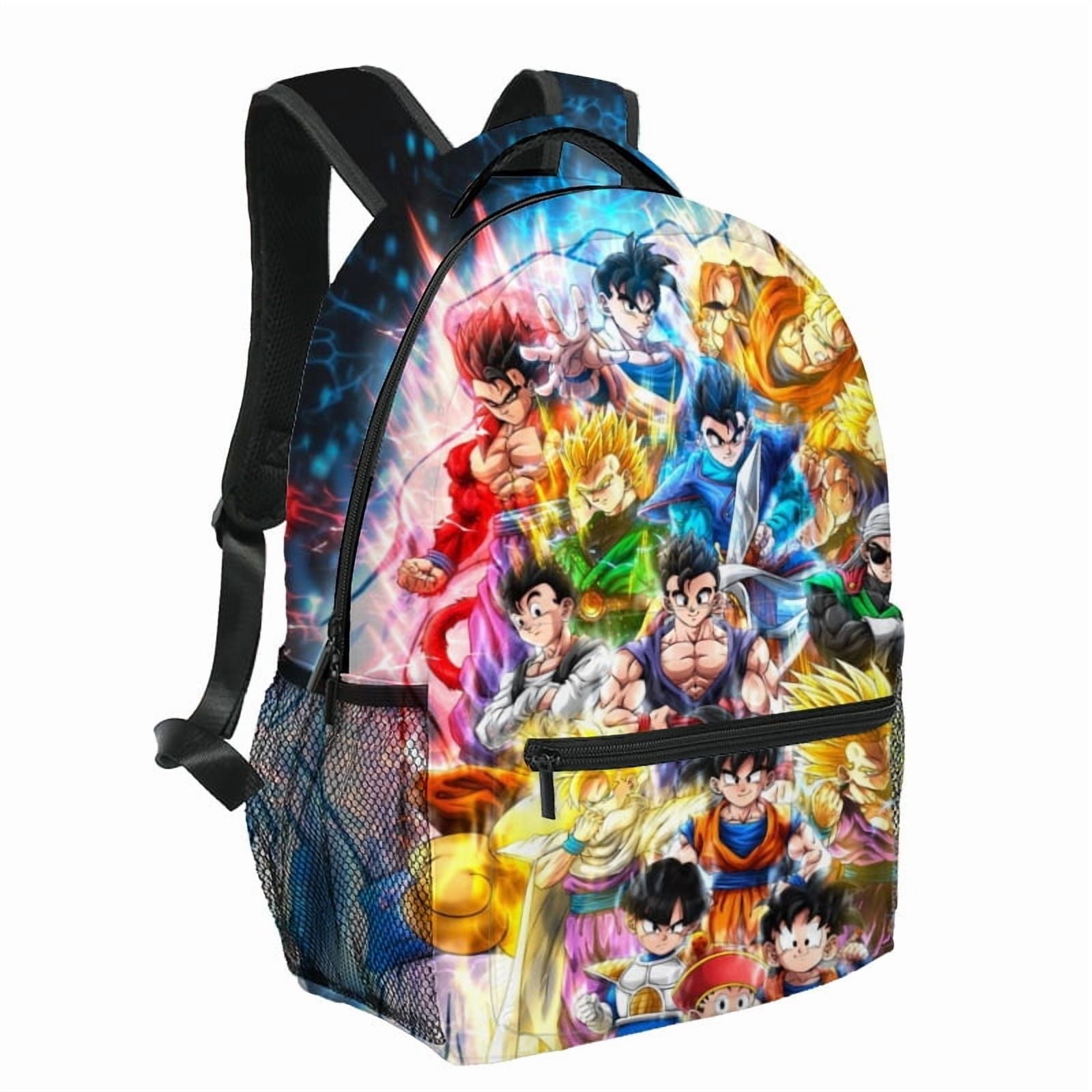 3D Double-Sided Dragon Ball Anime Backpack - Cartoon Schoolbag ...