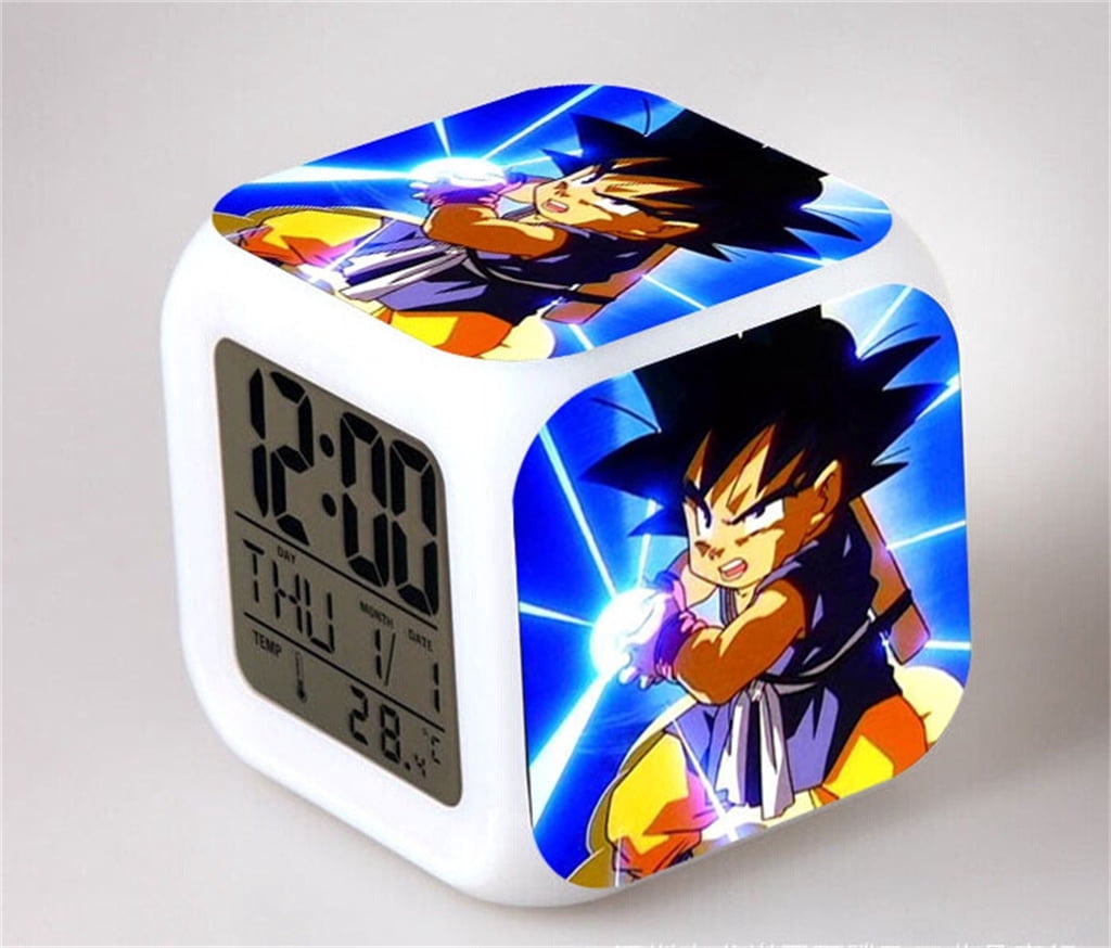 3D Dragon Ball Anime Alarm Clock Goku Saiyan Action Figures Cosplay ...