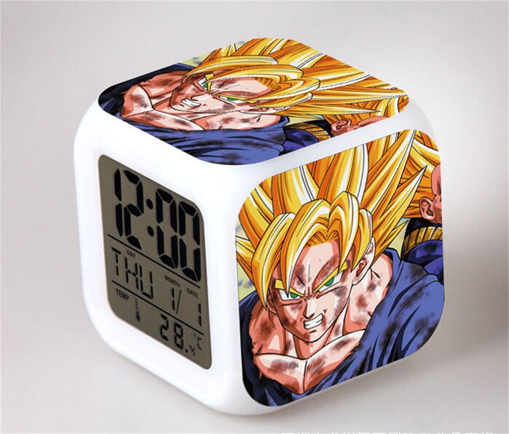 3D Dragon Ball Anime Alarm Clock Goku Saiyan Action Figures Cosplay ...
