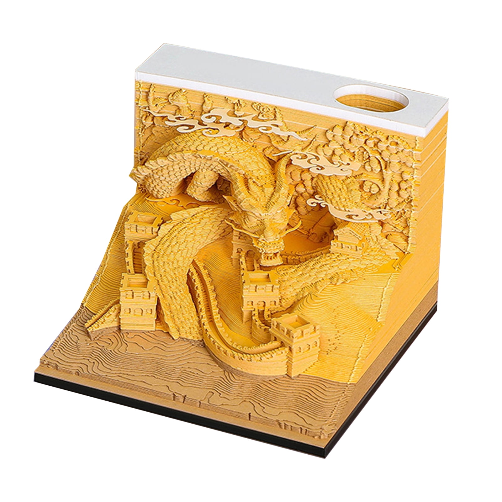3D Dragon Engraving Note Lamp Blessing Good Luck Memo Pad Sticky Note ...