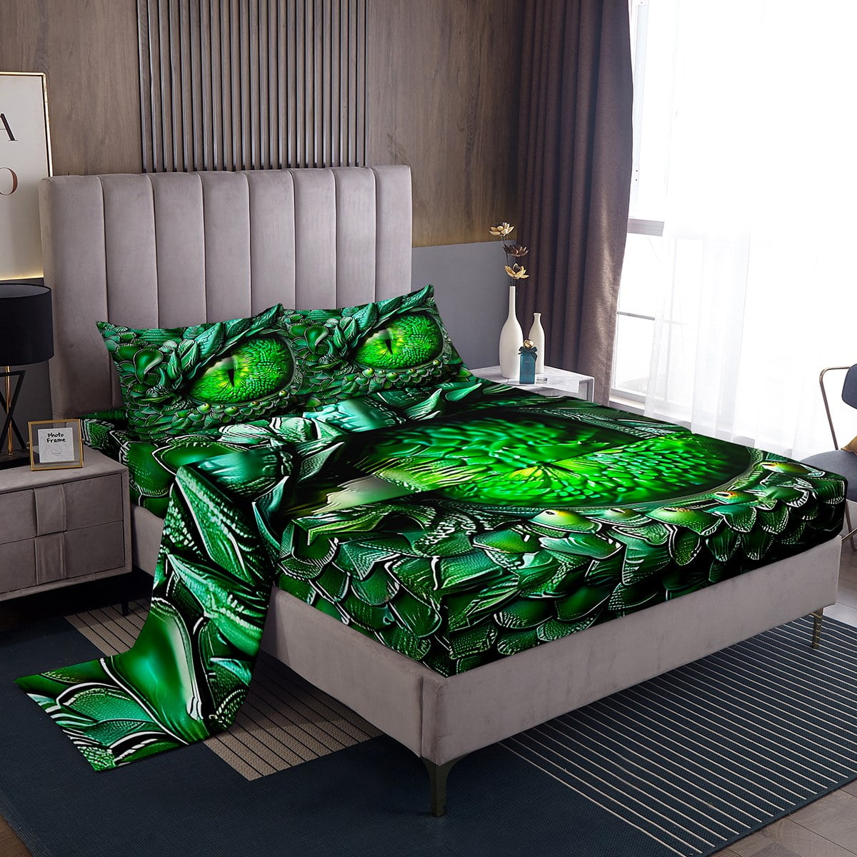 3D Dragon Eye Bed Sheets Set Vintage Dragon Twin Sheet Set,Gothic ...